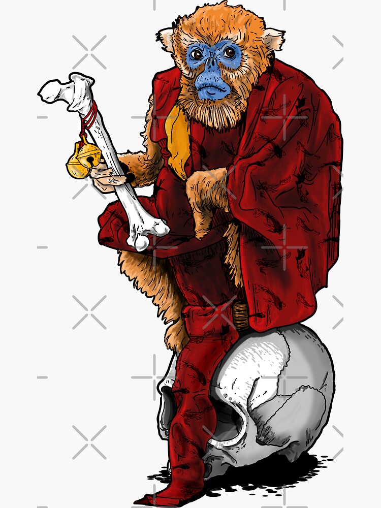 "Monk-key" Sticker for Sale by HarleyWarren | Redbubble