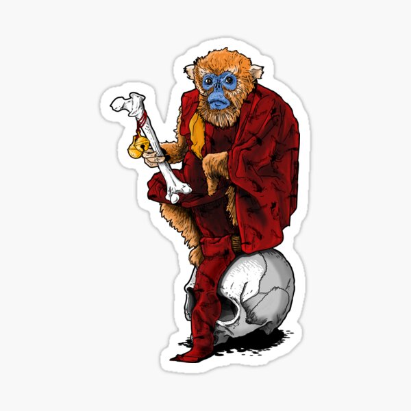 "Monk-key" Sticker for Sale by HarleyWarren | Redbubble