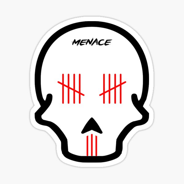 "Menace Skull Face" Sticker for Sale by Menace013 | Redbubble