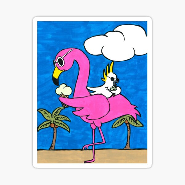 "Summery 'Mingo" Sticker for Sale by Tanuki-Ra | Redbubble