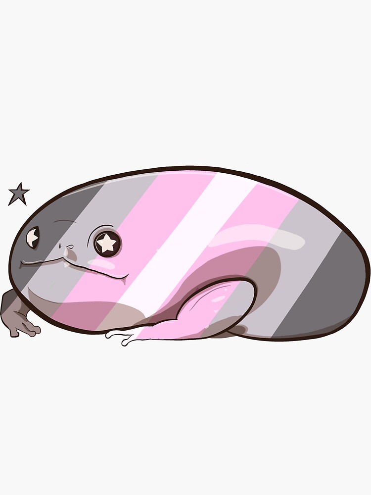 "Demigirl Pride Chubby Frog" Sticker for Sale by traceyourshadow ...