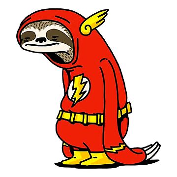 "SLOTH FLASH" Sticker for Sale by GreatMercies | Redbubble