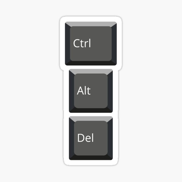 "CTRL + ALT + DEL" Sticker for Sale by JoaquinSegura | Redbubble