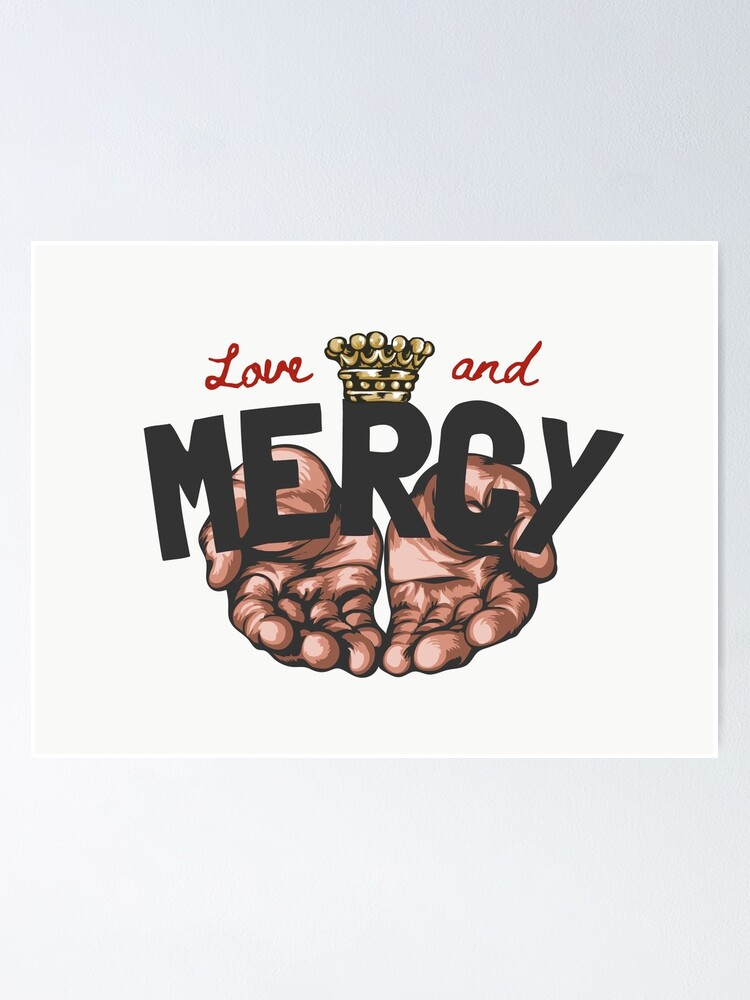 Póster «Lema de amor misericordia con ilustración gráfica de mano de ...