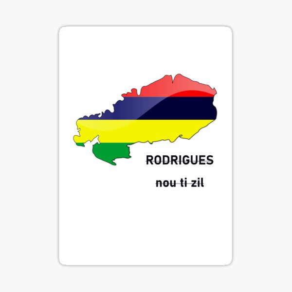 "Rodrigues nou ti zil" Sticker for Sale by hansmauri | Redbubble