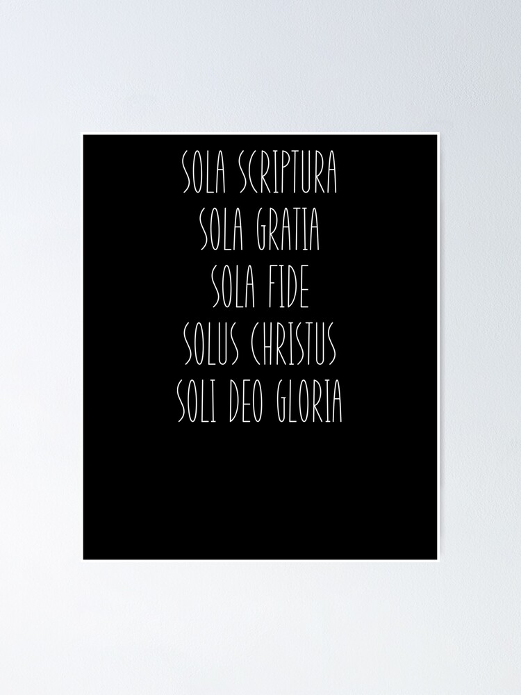 "5 Solas Five Solas Graphic Thin Font" Poster by royaldiscovery | Redbubble