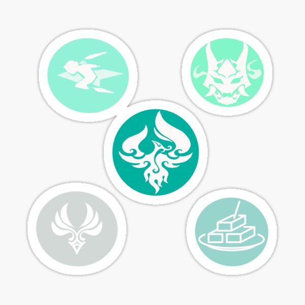"Xiao simple pattern - Genshin Impact" Sticker for Sale by ...