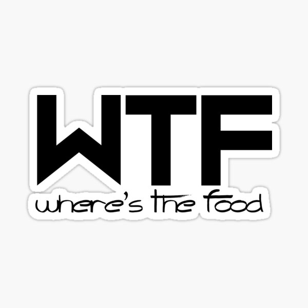 "WTF" Sticker for Sale by VLTees | Redbubble