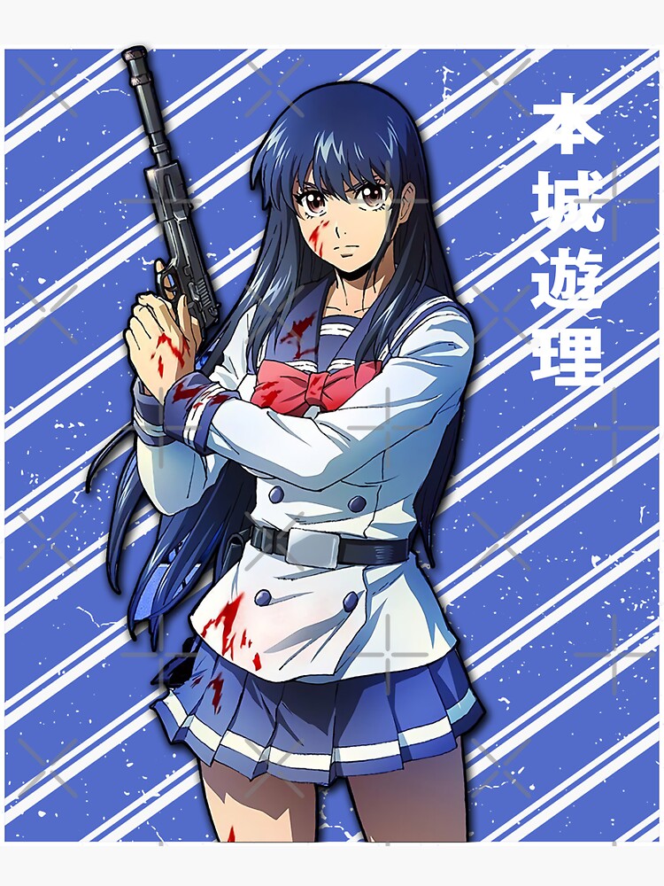 Pegatina «Personaje de anime High-Rise Invasion Yuri Honjo» de ...