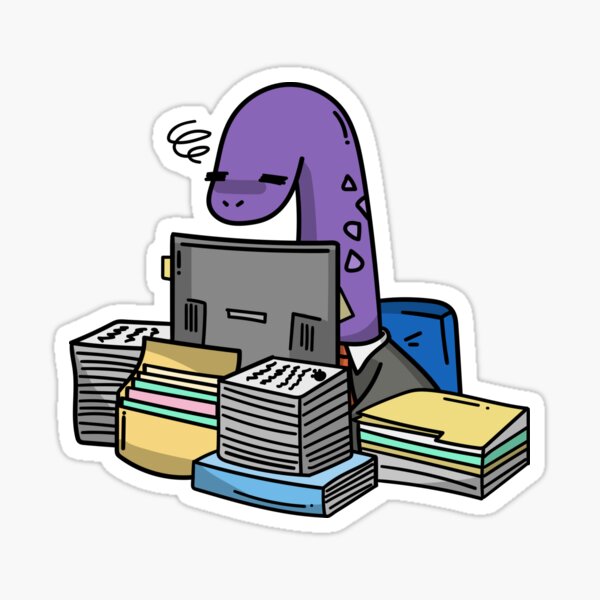 "Confused Dinosaur" Sticker for Sale by SukaSukaSukaTee | Redbubble