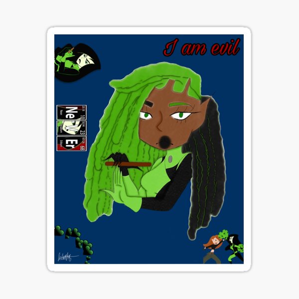 "Shego If she were black Kim possible anime poster" Sticker for Sale by ...