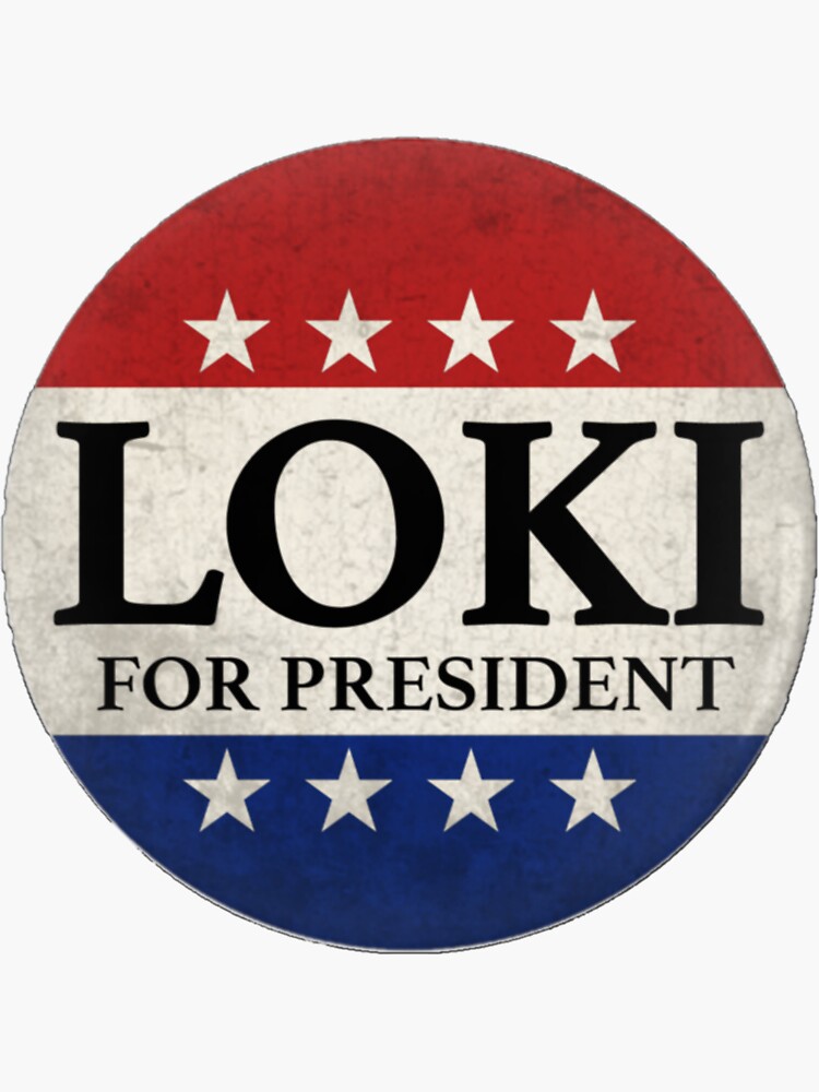 "Loki Vote Pin Perfect " Sticker for Sale by Simply1234 | Redbubble