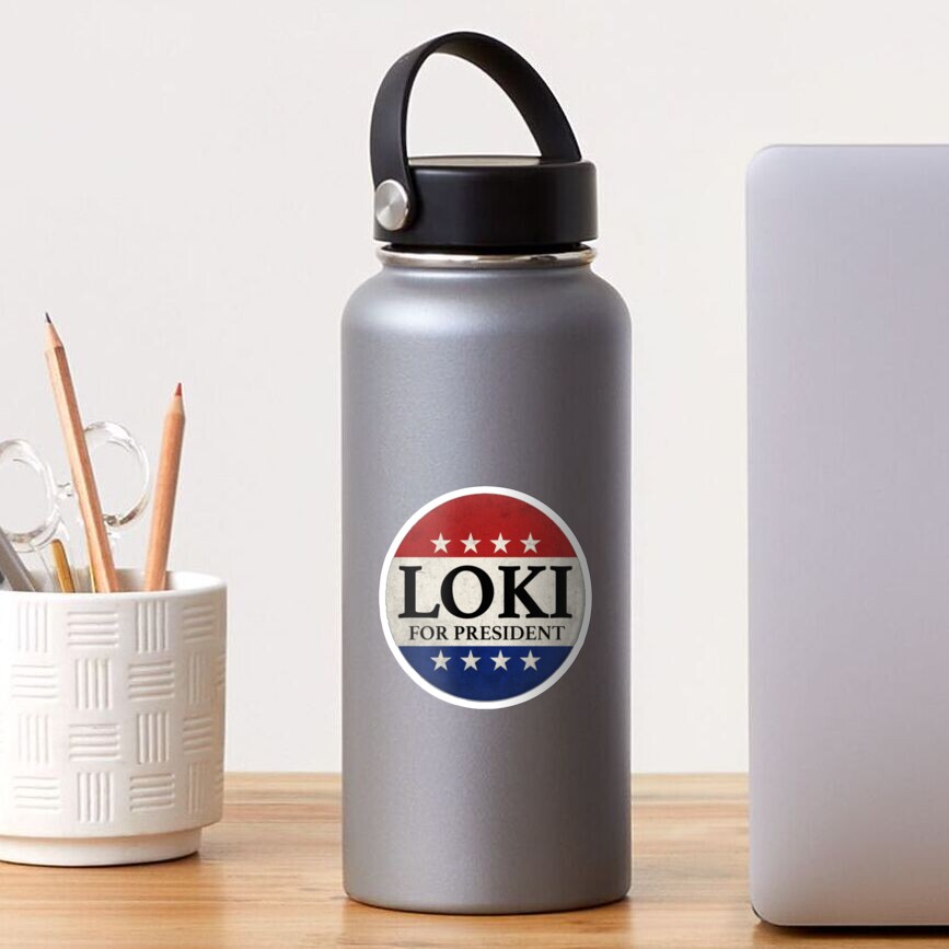 "Loki Vote Pin Perfect " Sticker for Sale by Simply1234 | Redbubble