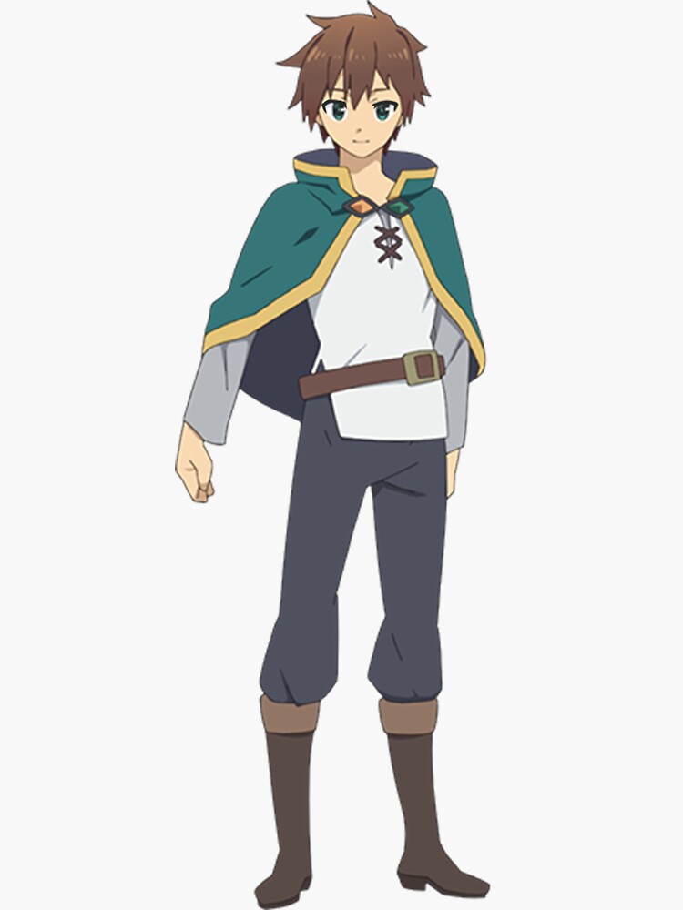 "Kazuma Satou (KonoSuba)" Sticker for Sale by kawaiicrossing | Redbubble