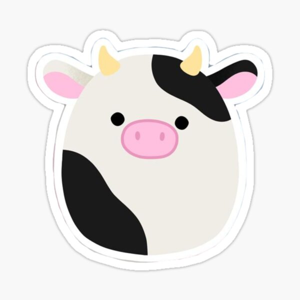 "cow squishmallow " Sticker for Sale by ArtByMal | Redbubble