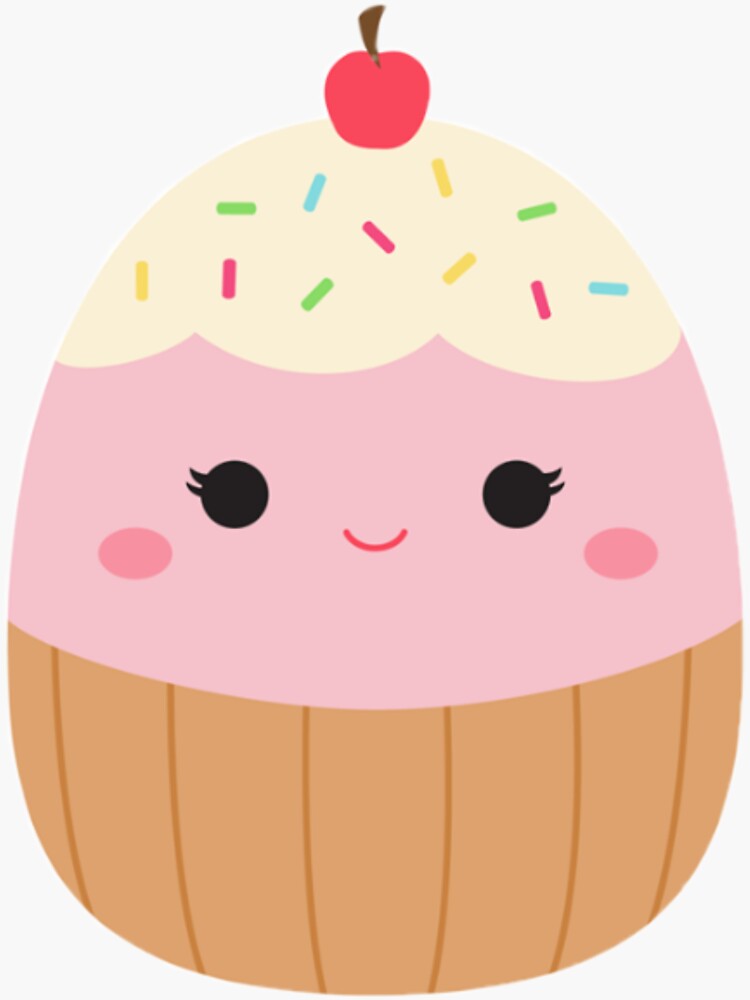 "cup cake squishmallow " Sticker for Sale by ArtByMal | Redbubble