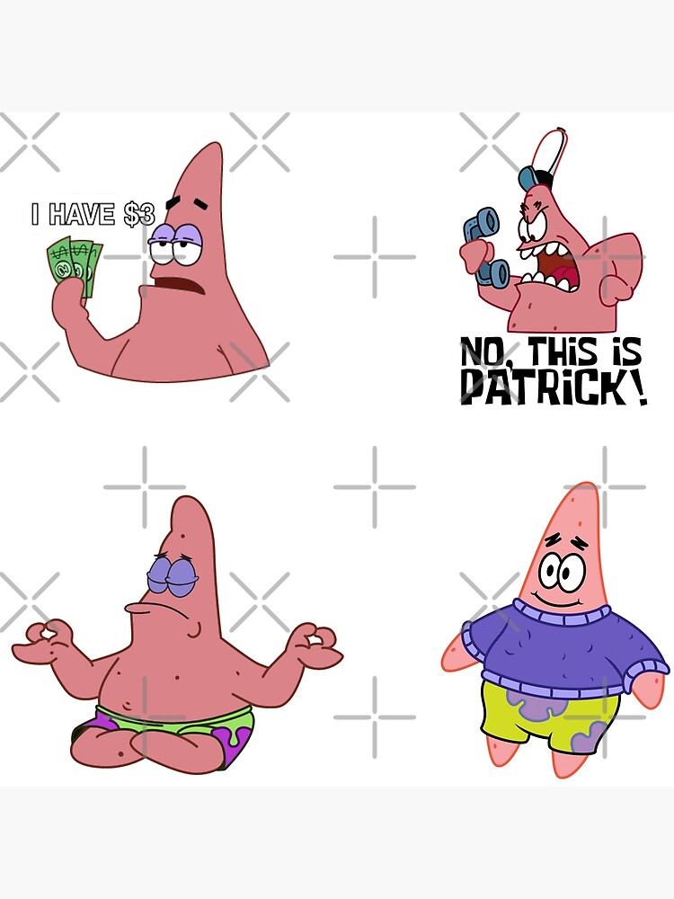 "Patrick Meme SpongeBob SquarePants Set" Poster for Sale by ...