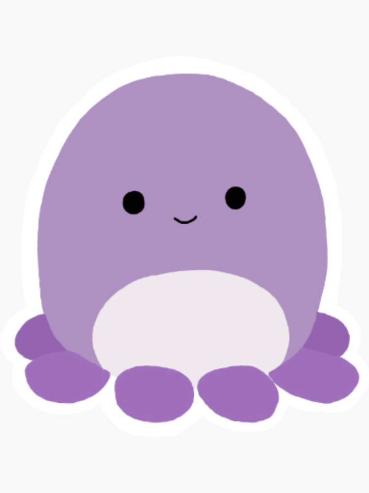 "purple octopus squishmallow " Sticker for Sale by ArtByMal | Redbubble