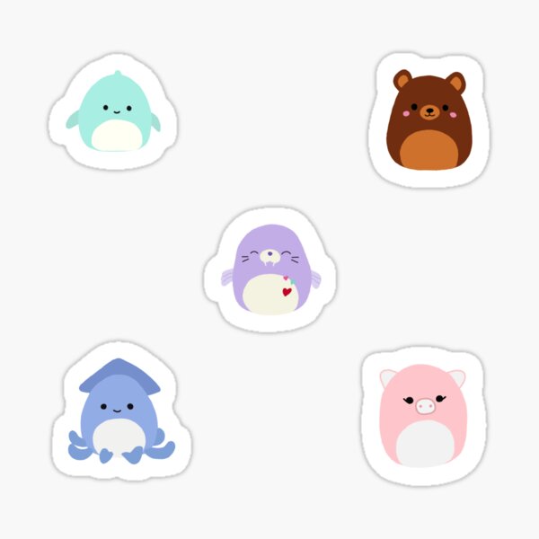 "squishmallow sticker pack" Sticker by ArtByMal | Redbubble