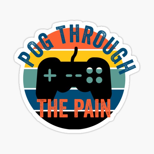 "Pog Through The Pain Video Game Controller" Sticker by Color-Sparkle ...
