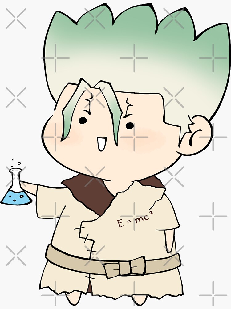 "Ishigami Senku Chibi Full Body" Sticker for Sale by ginreiart | Redbubble