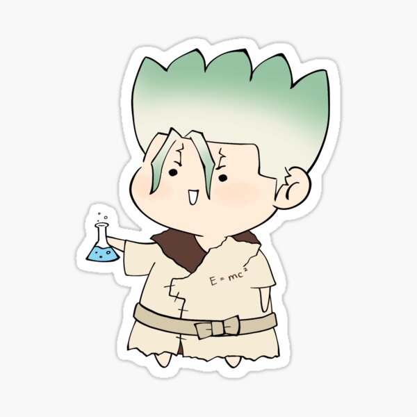 "Ishigami Senku Chibi Full Body" Sticker for Sale by ginreiart | Redbubble
