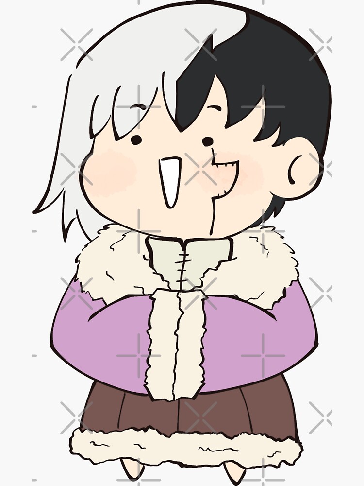 Pegatina «Asagiri Gen Chibi Cuerpo completo» de ginreiart | Redbubble