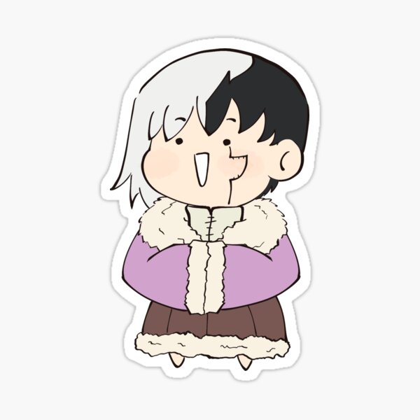 Pegatina «Asagiri Gen Chibi Cuerpo completo» de ginreiart | Redbubble