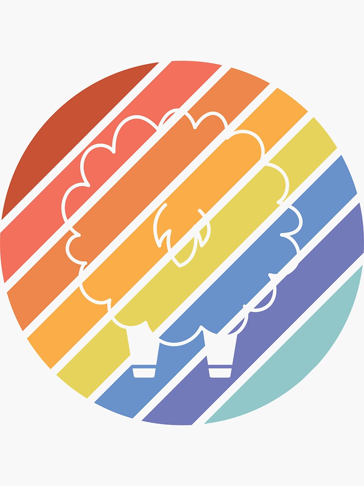 "Schaf auf dem Weg bunter Hirten Schaefer" Sticker for Sale by Spirit ...