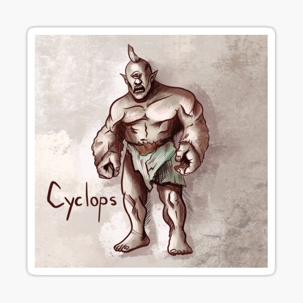 "Greek Myth, Cyclops" Sticker for Sale by Mystic-Minx | Redbubble