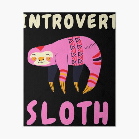 "Introvert Cute Pink Introvert Sloth Books INFP Meme Mbti Stay Home ...