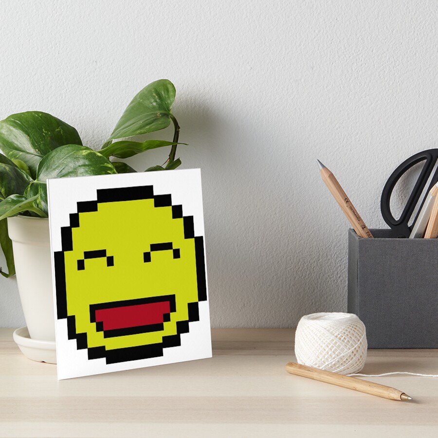 "pixel smiley face emoji " Art Board Print for Sale by MOODU | Redbubble