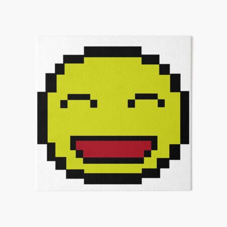 "pixel smiley face emoji " Art Board Print for Sale by MOODU | Redbubble