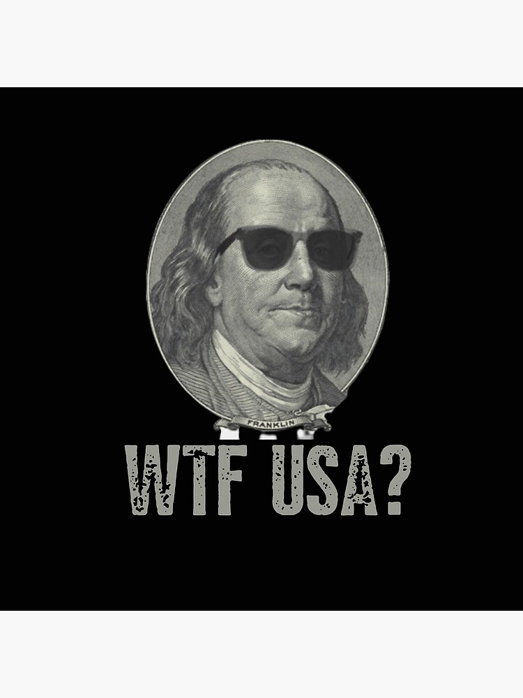 Póster «¿Vintage WTF USA? Tipografía e ilustración de Ben Franklin.» de ...