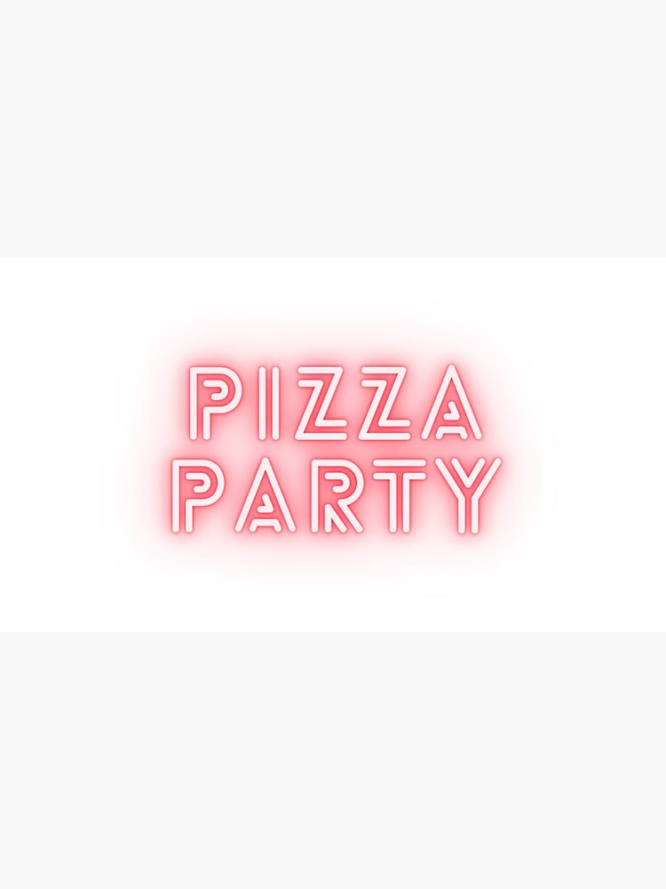 "pizza party neon letters T-shirt" Sticker by arohabby | Redbubble