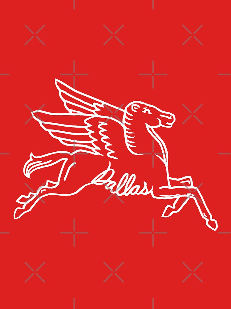 "Dallas Texas Pegasus White" T-shirt for Sale by Statepallets ...
