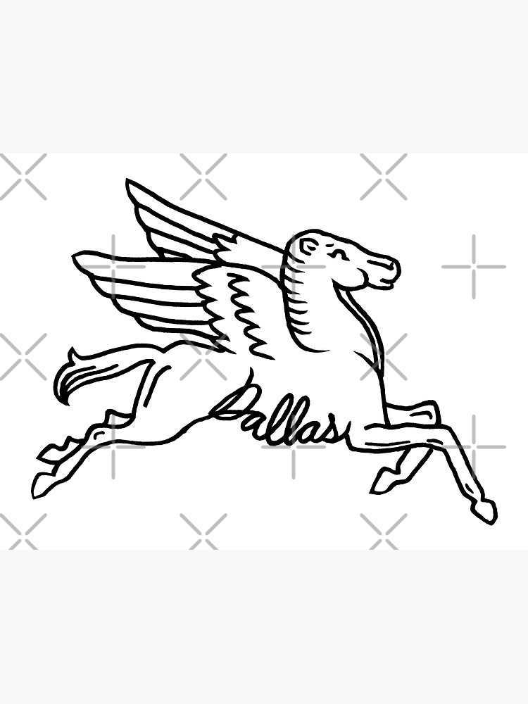 "Dallas Texas Pegasus " Poster by Statepallets | Redbubble
