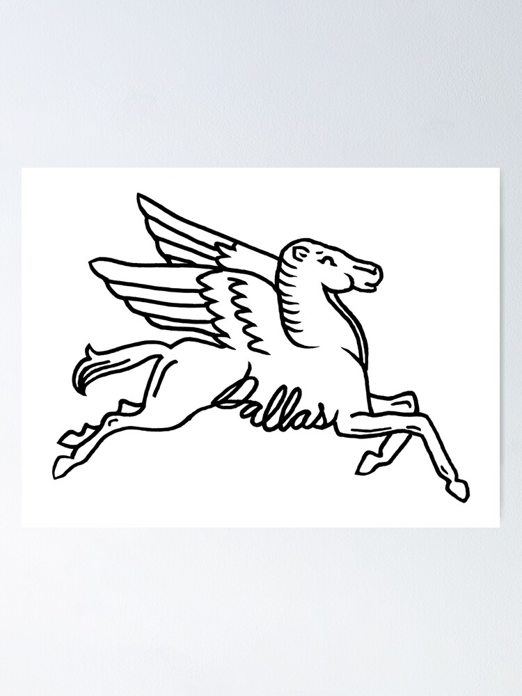 "Dallas Texas Pegasus " Poster by Statepallets | Redbubble