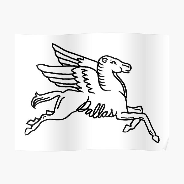 "Dallas Texas Pegasus " Poster by Statepallets | Redbubble