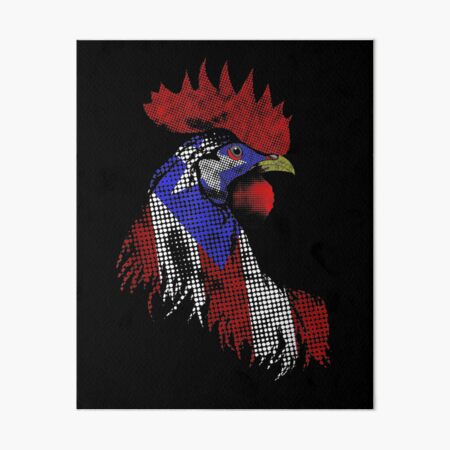 "Puerto Rican Rooster Gallo Bandera Puerto Rico Rooster Flag" Art Board ...