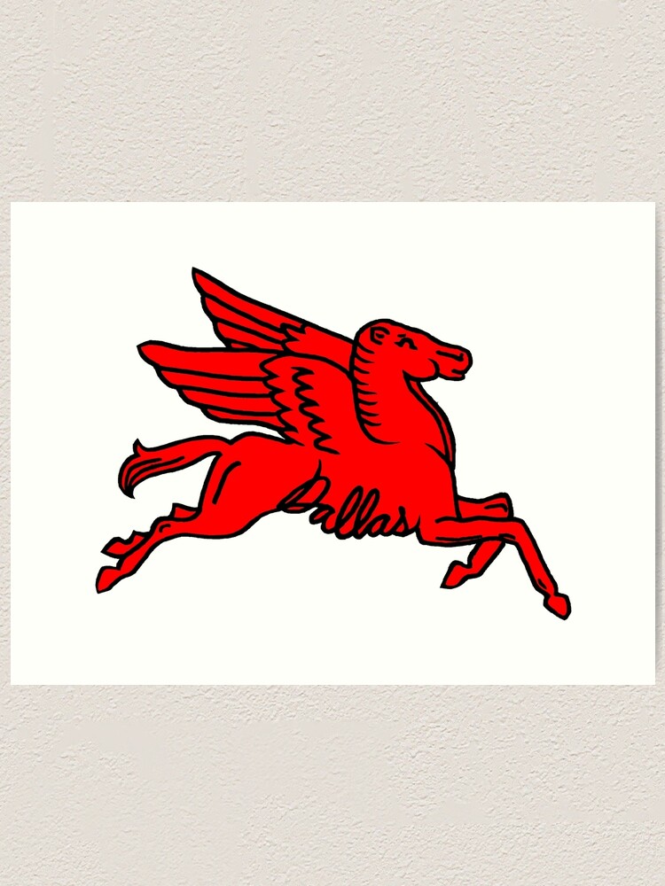 "Red Pegasus Dallas Texas " Art Print for Sale by Statepallets | Redbubble