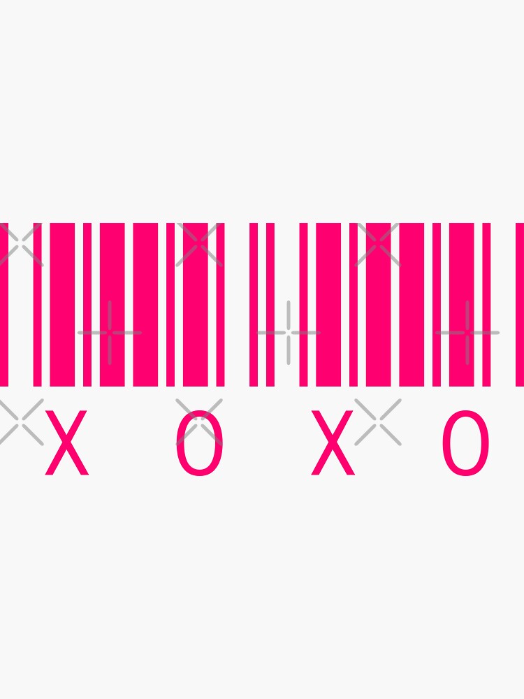 "xoxo | aesthetic | barcode" Sticker for Sale by rsty11 | Redbubble