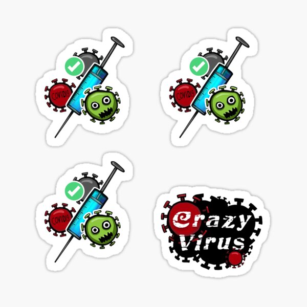 "VAC Crazy Virus | Pack 2" Sticker for Sale by Desmo-Art | Redbubble