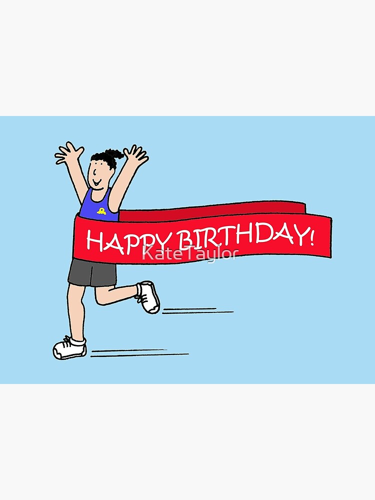 "Happy Birthday Female Runner" Greeting Card for Sale by KateTaylor ...