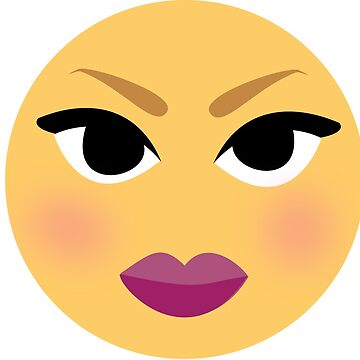 "Resting B*tch Face Emoji" Sticker for Sale by MEGHWEALE | Redbubble