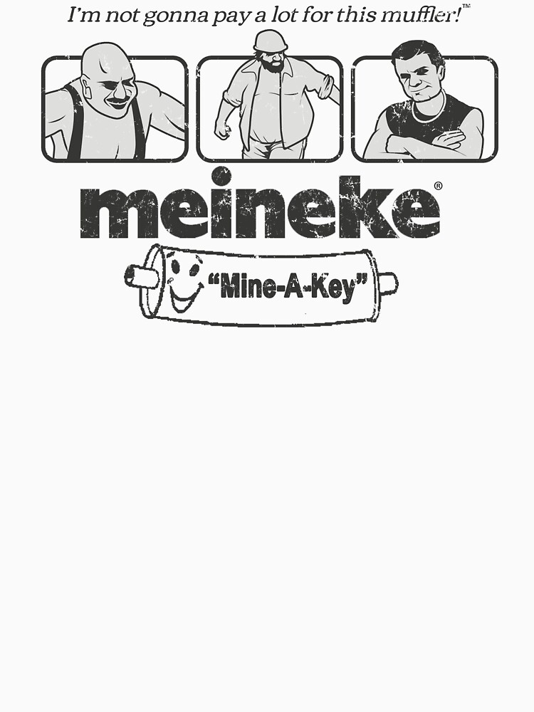 "Meineke" T-shirt for Sale by A-Game | Redbubble | meineke t-shirts ...