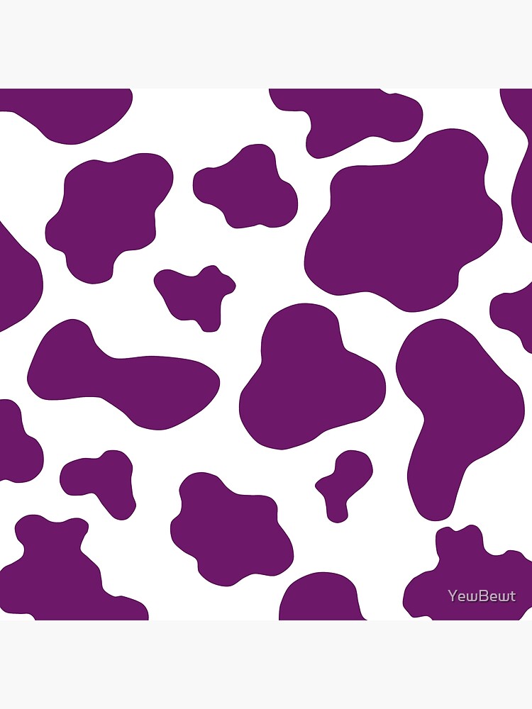 "Cow Print - Dark Purple" Poster for Sale by YewBewt | Redbubble
