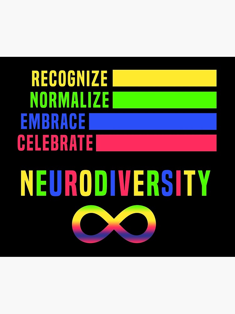 "Recognize Normalize Embrace Neurodiversity " Poster by Color-Sparkle ...