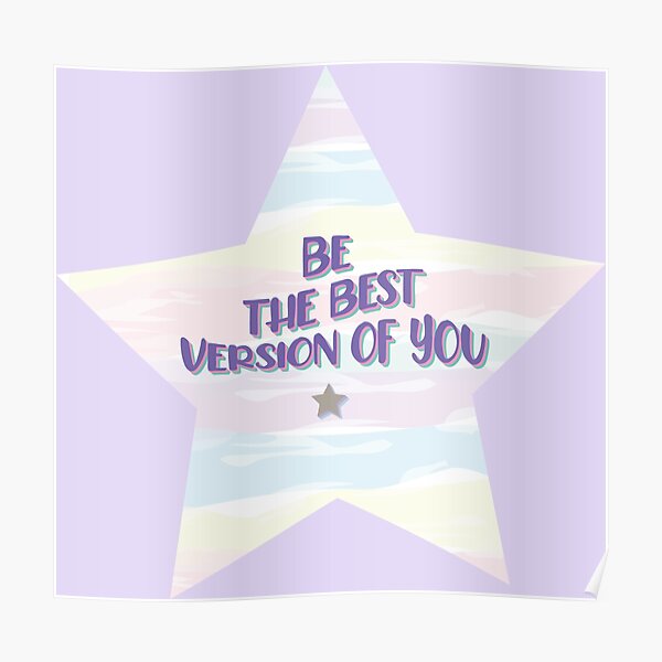 "''Be the best version of you'' motivational quote with pastel colours ...
