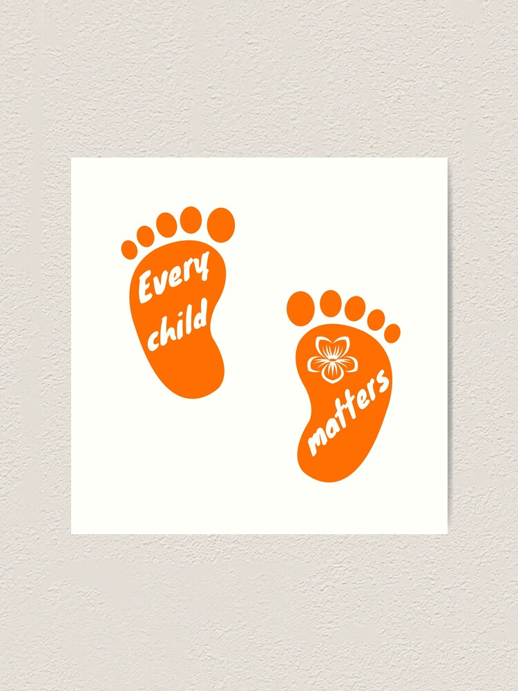 "Every Child Matters Kids Footprint Design" Art Print for Sale by ...